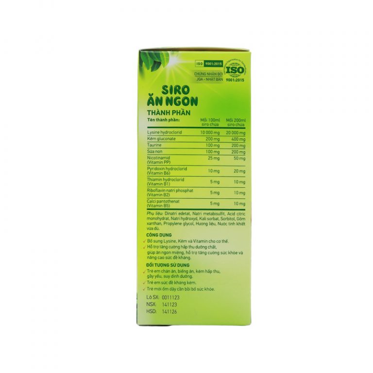 Siro ăn ngon - Công ty Cổ phần Dược Khoa DK Pharma